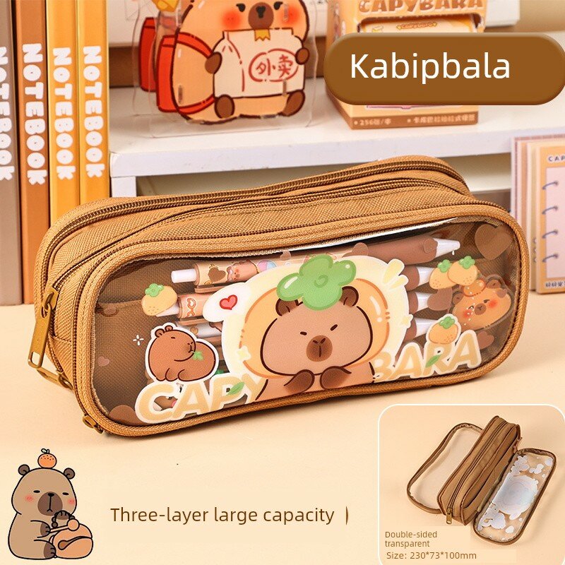 Пенал-антистресс «Капибала», увеличенный объем, высококачественный органайзер для канцелярии, новая модель 2025 года,