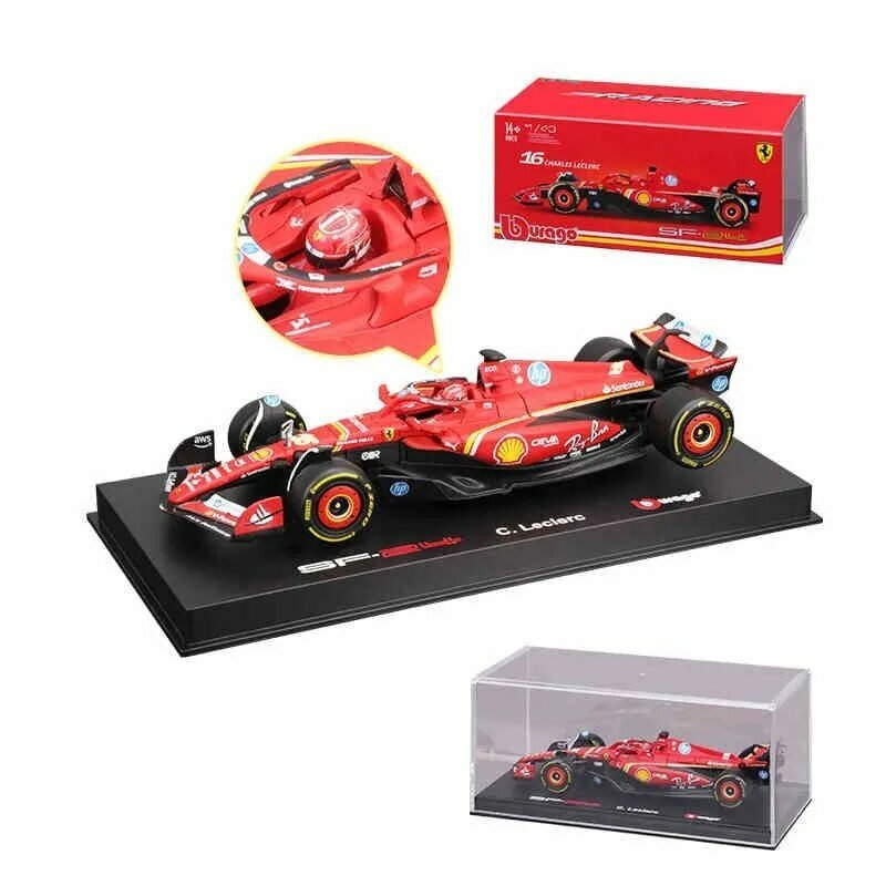 Bburago 1:43 Ferrari SF24 F1 Сезон 2024 Леклерк Сайнц Сплав Автомобили Модели
