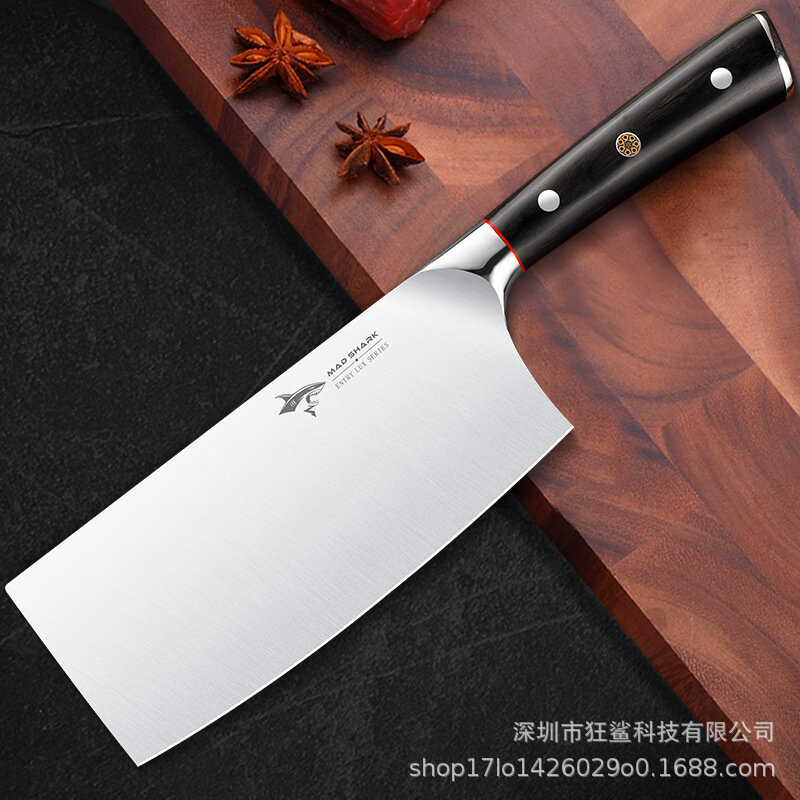 Безумный акула, острый кухонный нож из нержавеющей стали, нож для резки костей, многофункциональный нож, фруктовый нож серии De Gang