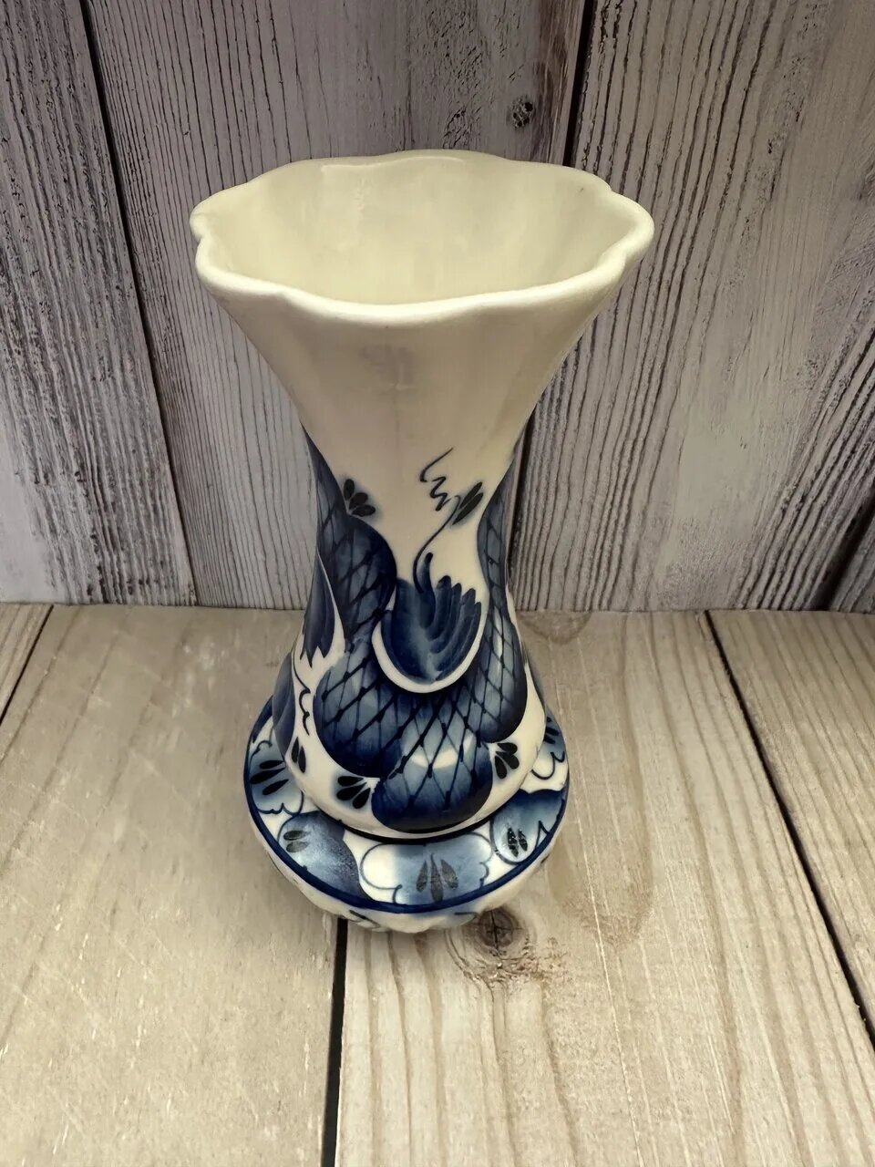 Ваза Гжель Фарфор винтажная Авторская