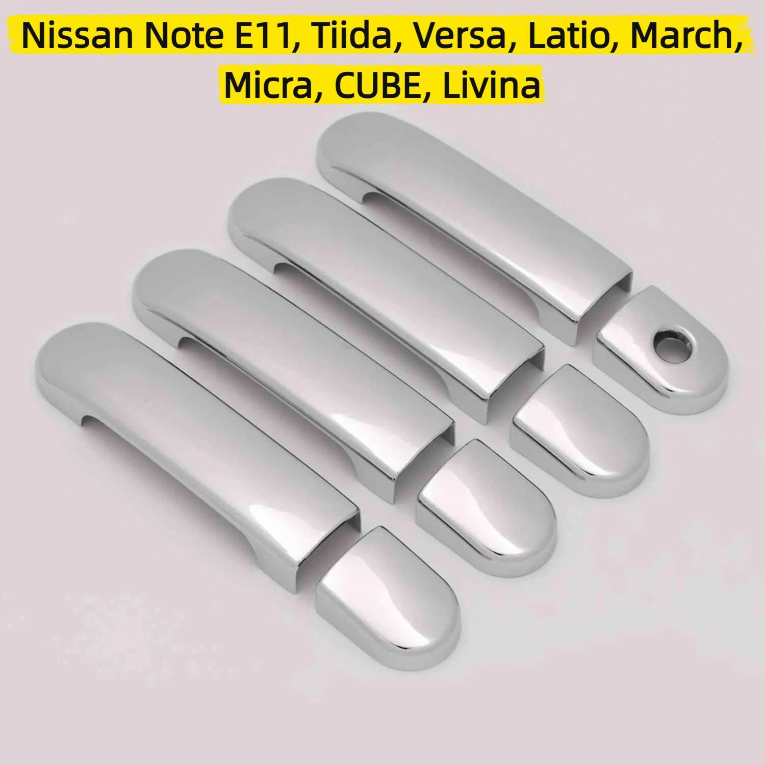 Накладки на дверные ручки и чаши для Nissan Note E11, Tiida, Versa, Latio, March, Micra, CUBE, Livina, ABS, хром, аксессуары для стайлинга