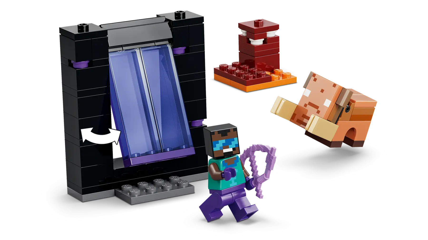 Конструктор LEGO Minecraft 21584 Путешествие к Нижнему миру и порталу Края, 192 дет. — фото 1