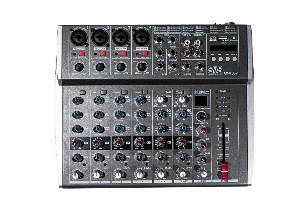 SVS Audiotechnik mixers AM-8 DSP Микшерный пульт аналоговый, 8-канальный