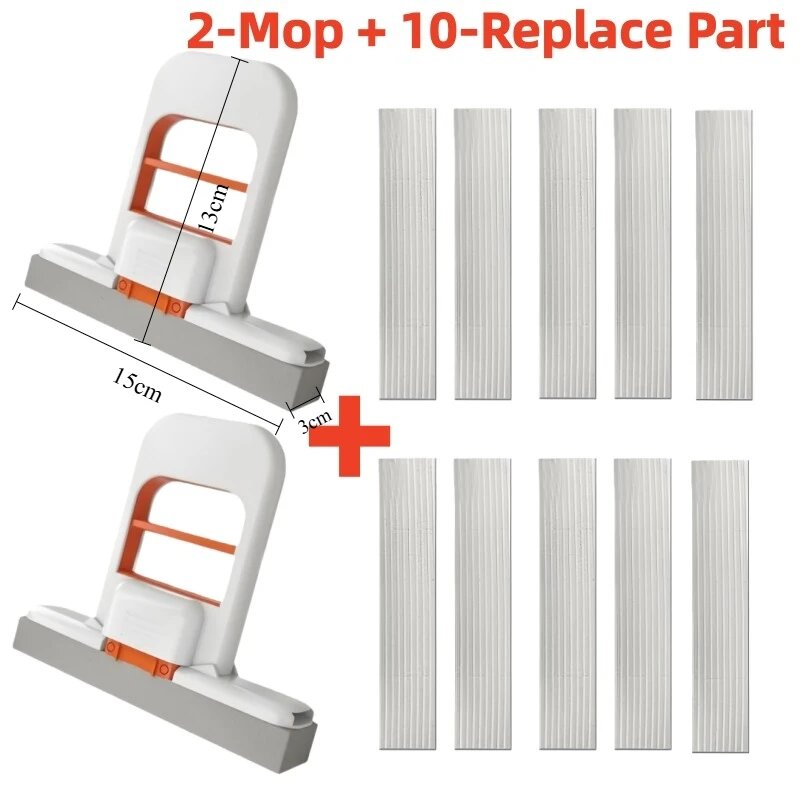 Мини-швабра микрофибра оранжевая белая 2Mop 10Replace Part