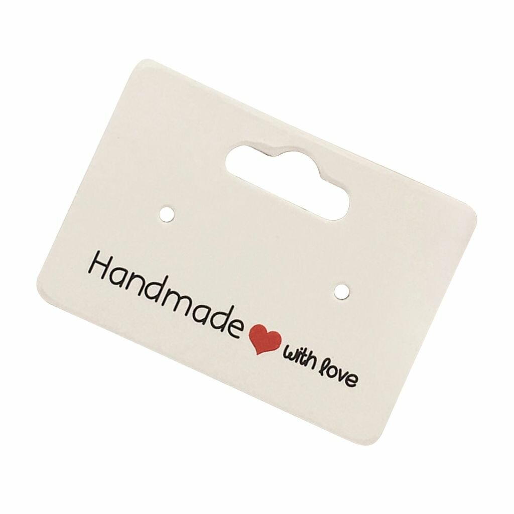 Пакет из 100 крафт-бумаги серьги дисплей карты ювелирные изделия держатель портативный аксессуар для шпильки и болтается ремесло поставки