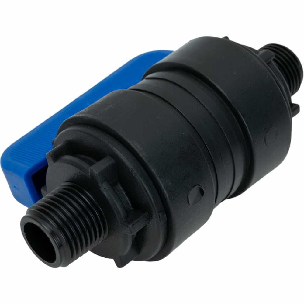 Компрессионный шаровой кран VALFEX ПНД НР/НР резьба разборный 1/2"-1/2" Ду16 1210216012012