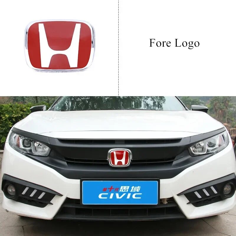 Эмблема решетки Honda Civic 2006-2024, Red