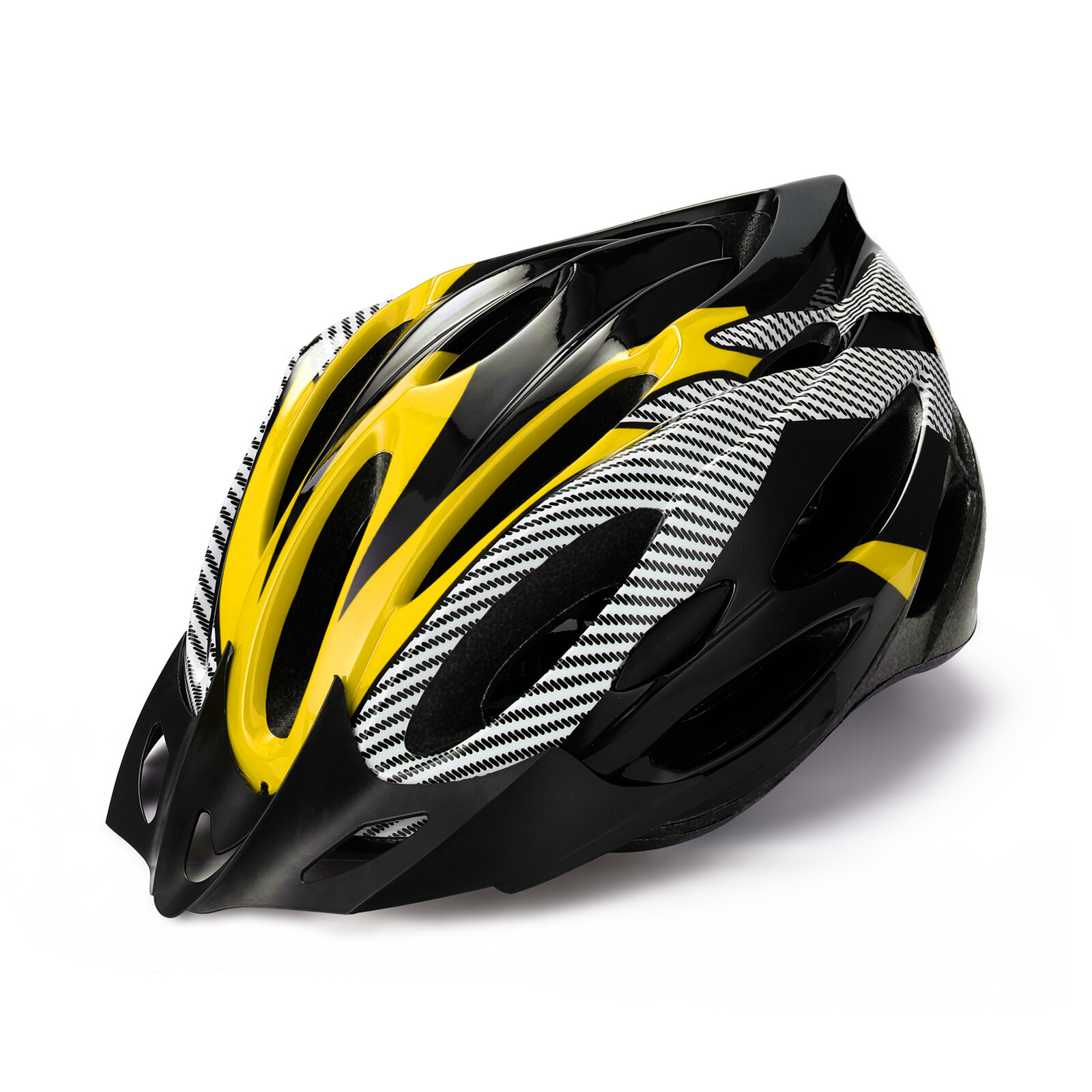 Шлем для горного велосипеда с регулируемым размером, велосипедный шлем, ультralight интегрально-отливной велосипедный шлем, цвет: белый, желтый, красный, синий (по выбору), материал: ПВХ, пэпс, подходит для окружности головы: 570-630 мм, размер упаковки: