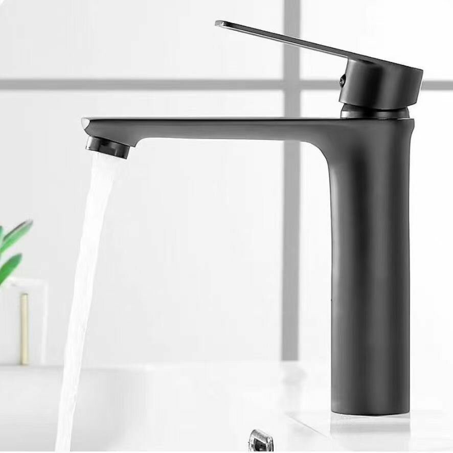 Смеситель для раковины Nordic Titanium для горячей и холодной воды, умывальник, поднятый черный и золотой смеситель для ванной комнаты