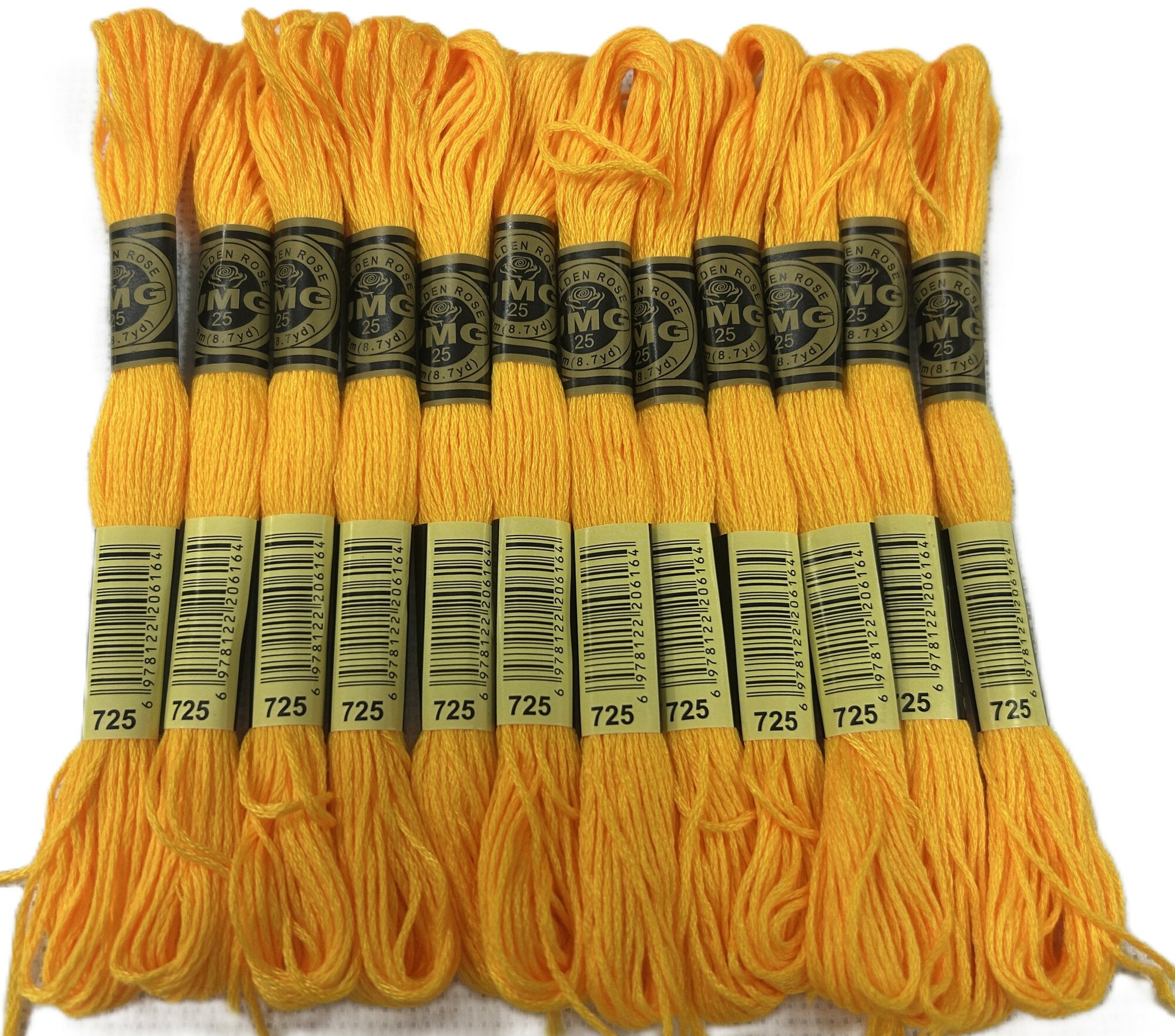 Нитки для вышивания JMC мулине (150-3866) 100% полиэфир 12 штук x 8 м