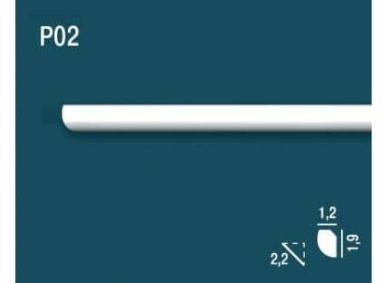 Карниз Потолочный для Ремонта Perfect Plus P02 Д200xШ1.2xВ1.9 см /Перфект Плюс.