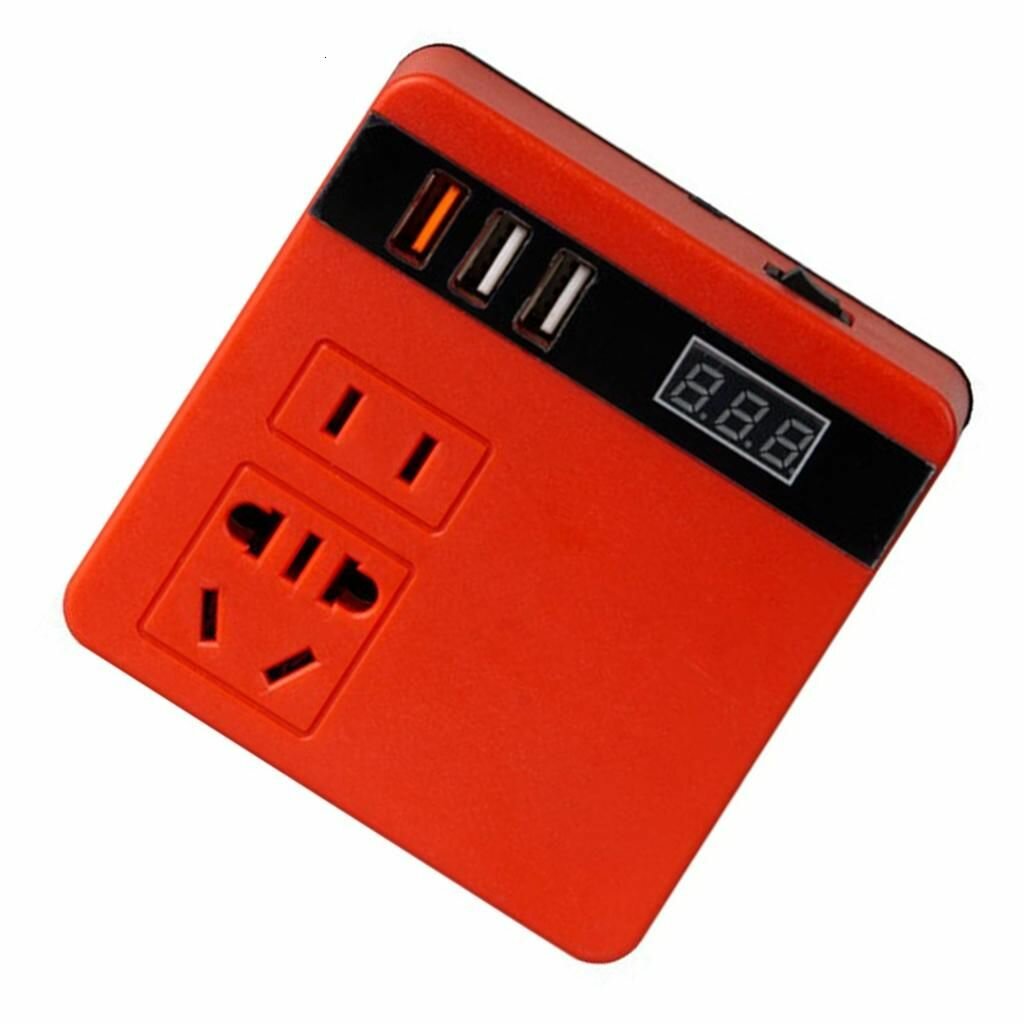 Многофункциональные инверторы 18В-21В в 220В Адаптер питания, красный