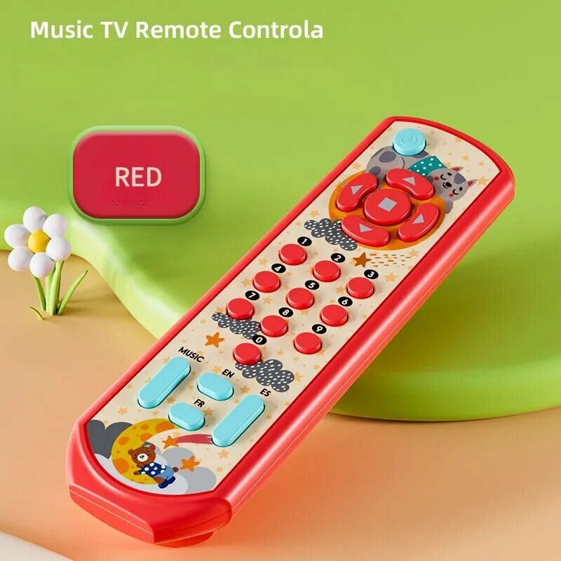 Имитационный пульт дистанционного управления телевизором, детские игрушки-симуляторы, красный
