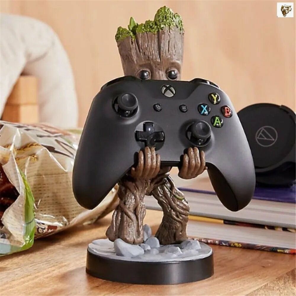 Фигурка - держатель для геймпада, смартфона Стоящий Groot ручка PS4/PS5