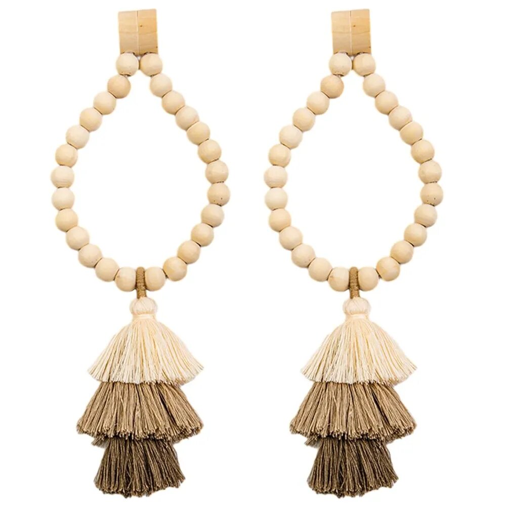 Деревянные бусины для штор, подхваты, магнитные присоски, подхваты стен, спальни, столовой