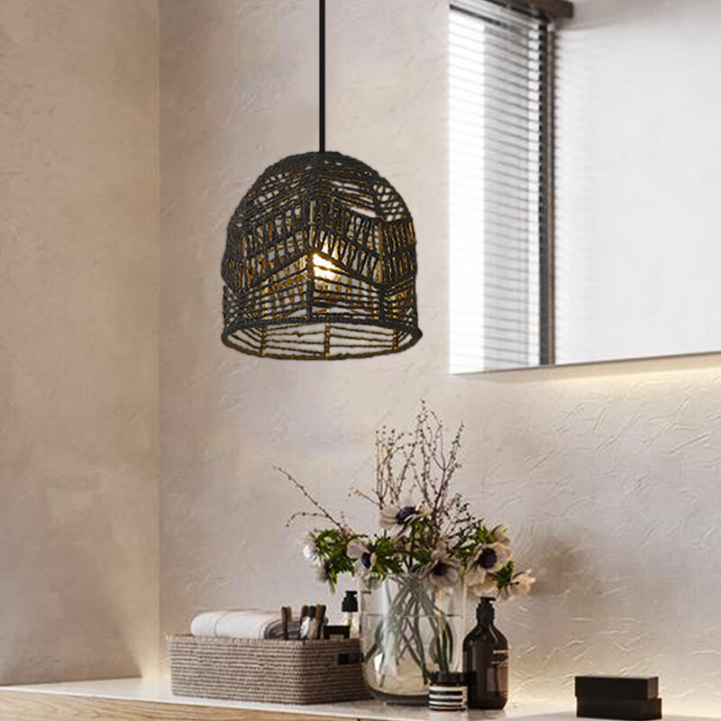 Абажур ручной работы из бумажного шпагата, плетеный плафон для подвесного светильника, эко-дизайн