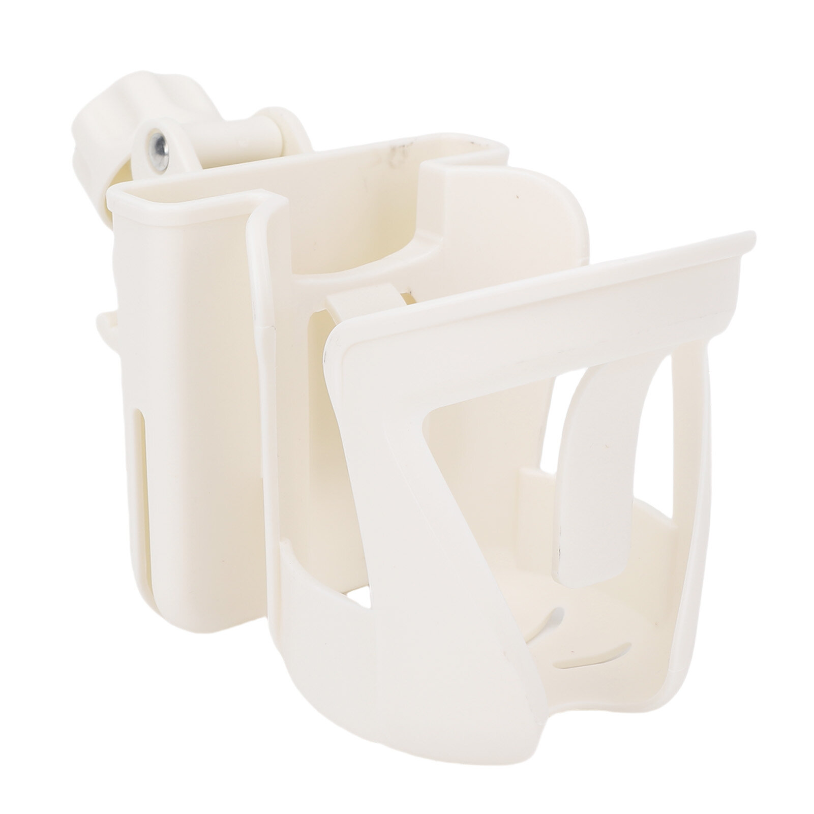 Многофункциональный подстаканник для коляски с вращением на 360 градусов, с держателем для телефона, белый.