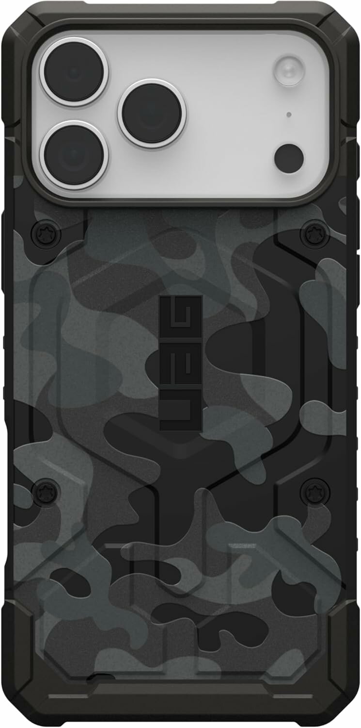 Чехол с поддержкой Магсейф Uag Pathfinder SE для iPhone 17 Pro 6.3", цвет темный камуфляж (Midnight Camo)
