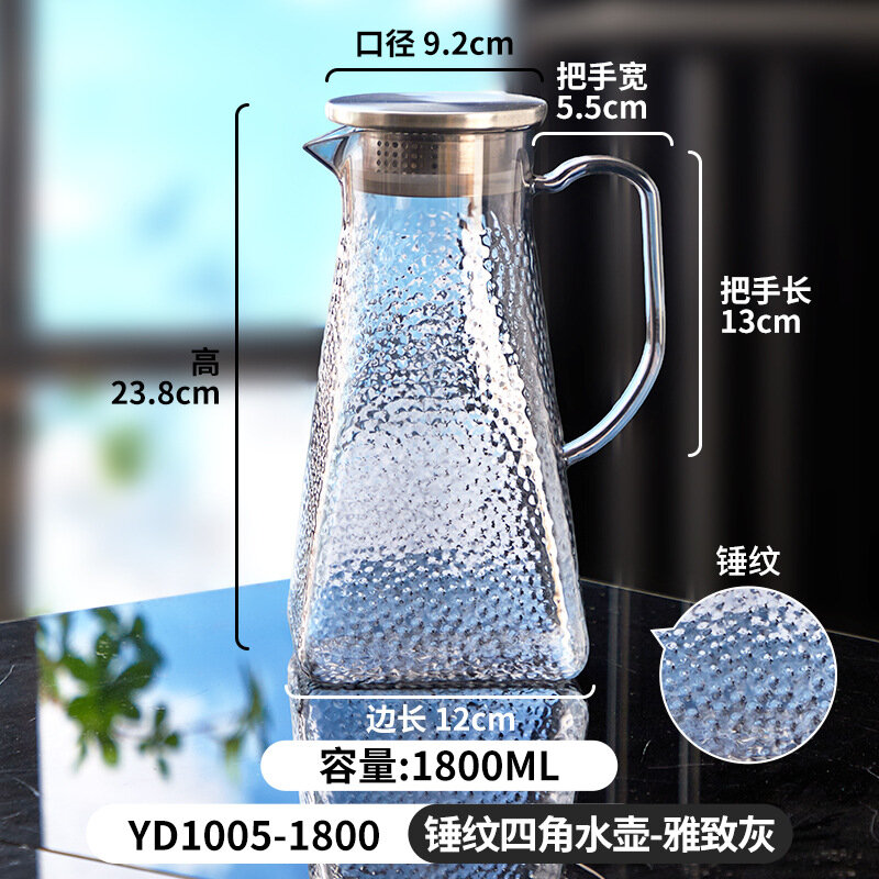 Высокотемпературный акриловый кувшин большой емкости для холодной воды, кувшин для соков и напитков для отелей и ресторанов, небьющийся кувшин для заваривания чая