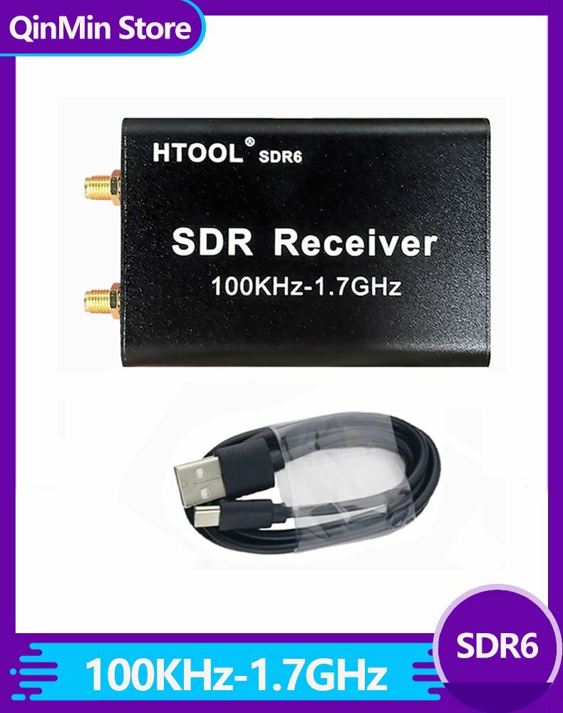 RTL-SDR приемник полнодиапазонный 100KHz-1.7GHz Программное радио RTL2832U, R820T2