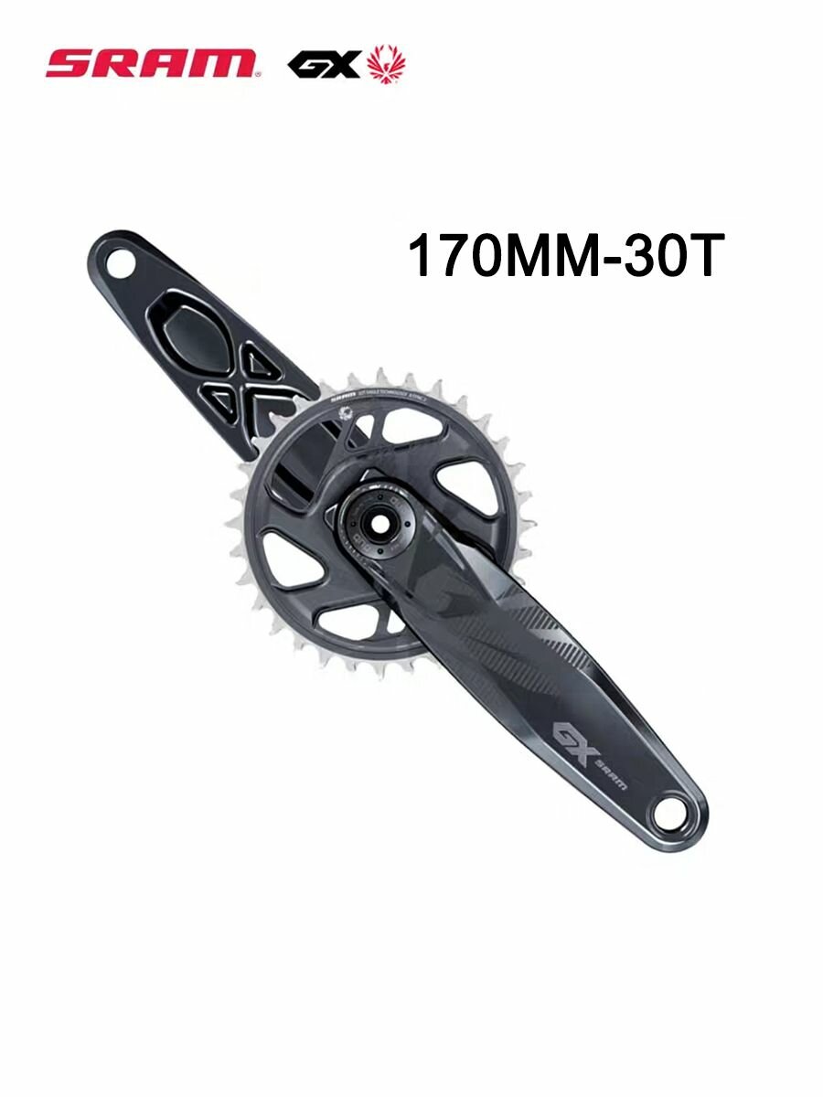 Система шатунов для горного велосипеда SRAM GX EAGLE, полая интегрированная передняя звезда DUB, 170 мм/30 T. 12S