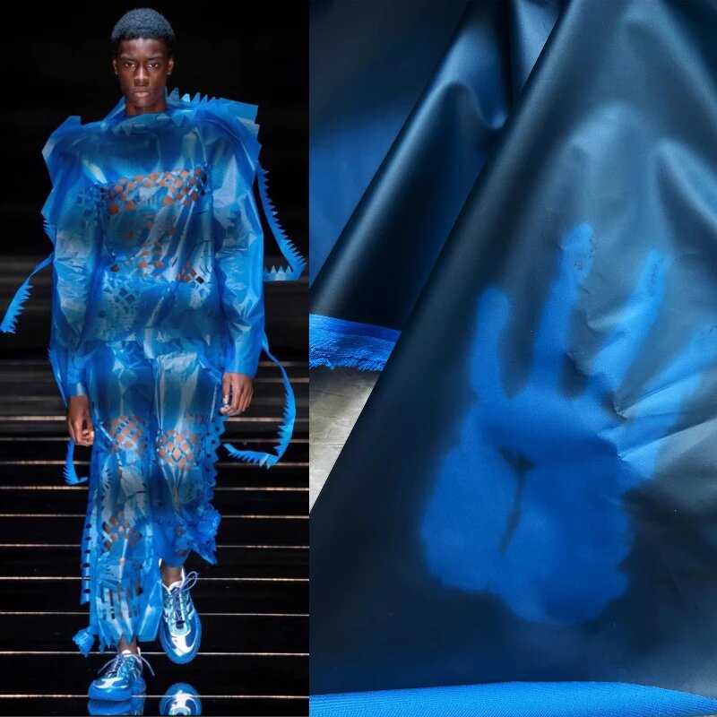 Термохромная ткань черный-синий 100% полиэстер