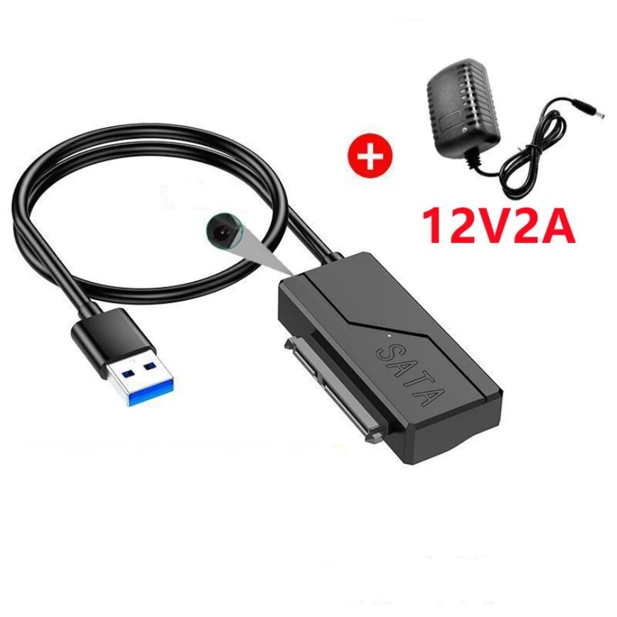 Адаптер SATA к USB 3.0 с EU PLUG, Цвет: A