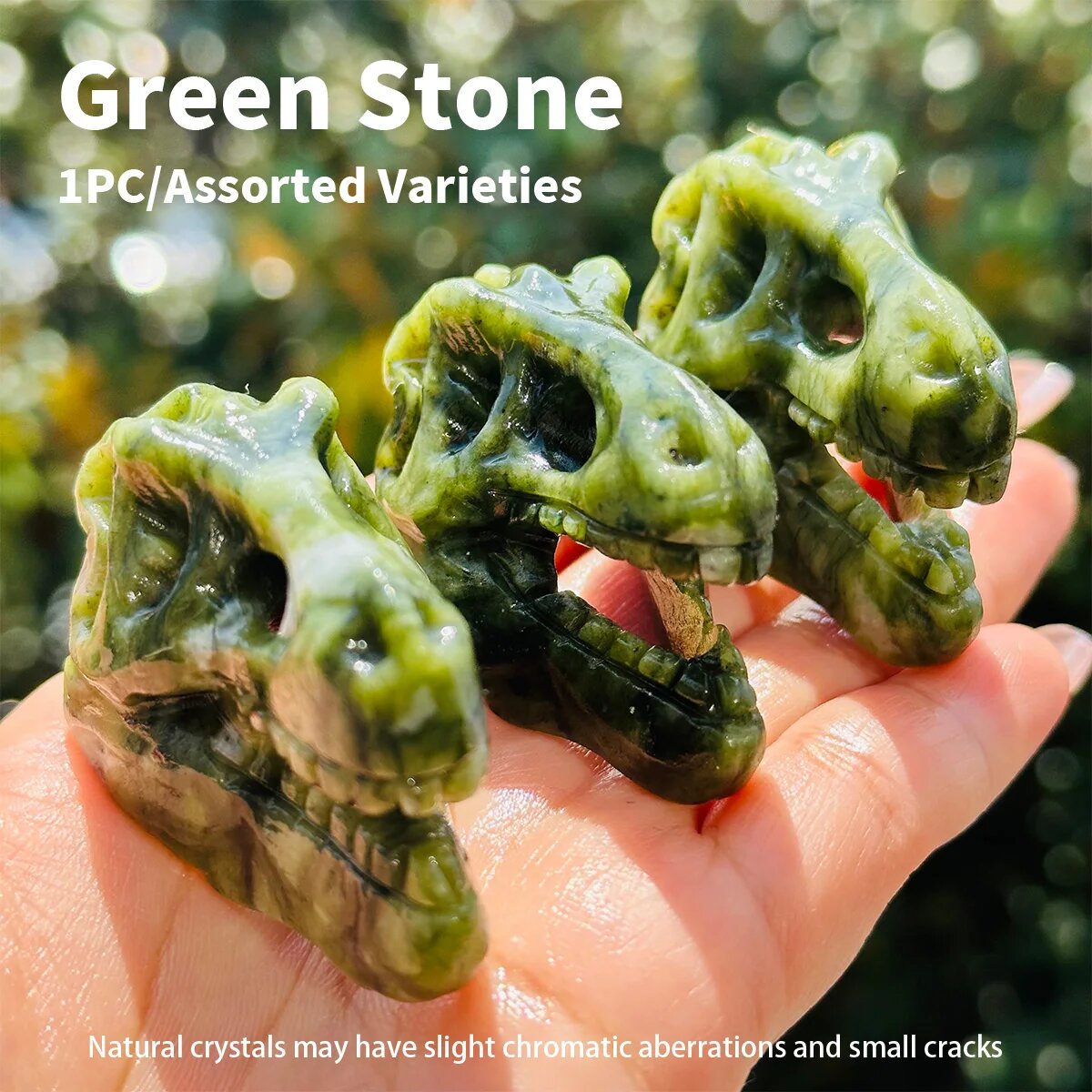 1 Шт. Резной Кристаллический Череп Динозавра, Уникальный Сувенир, Рождественское Украшение, Декор Для Дома, Для Любителей