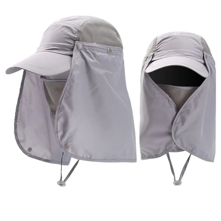 Солнцезащитные кепки из нейлона LIGHT GREY