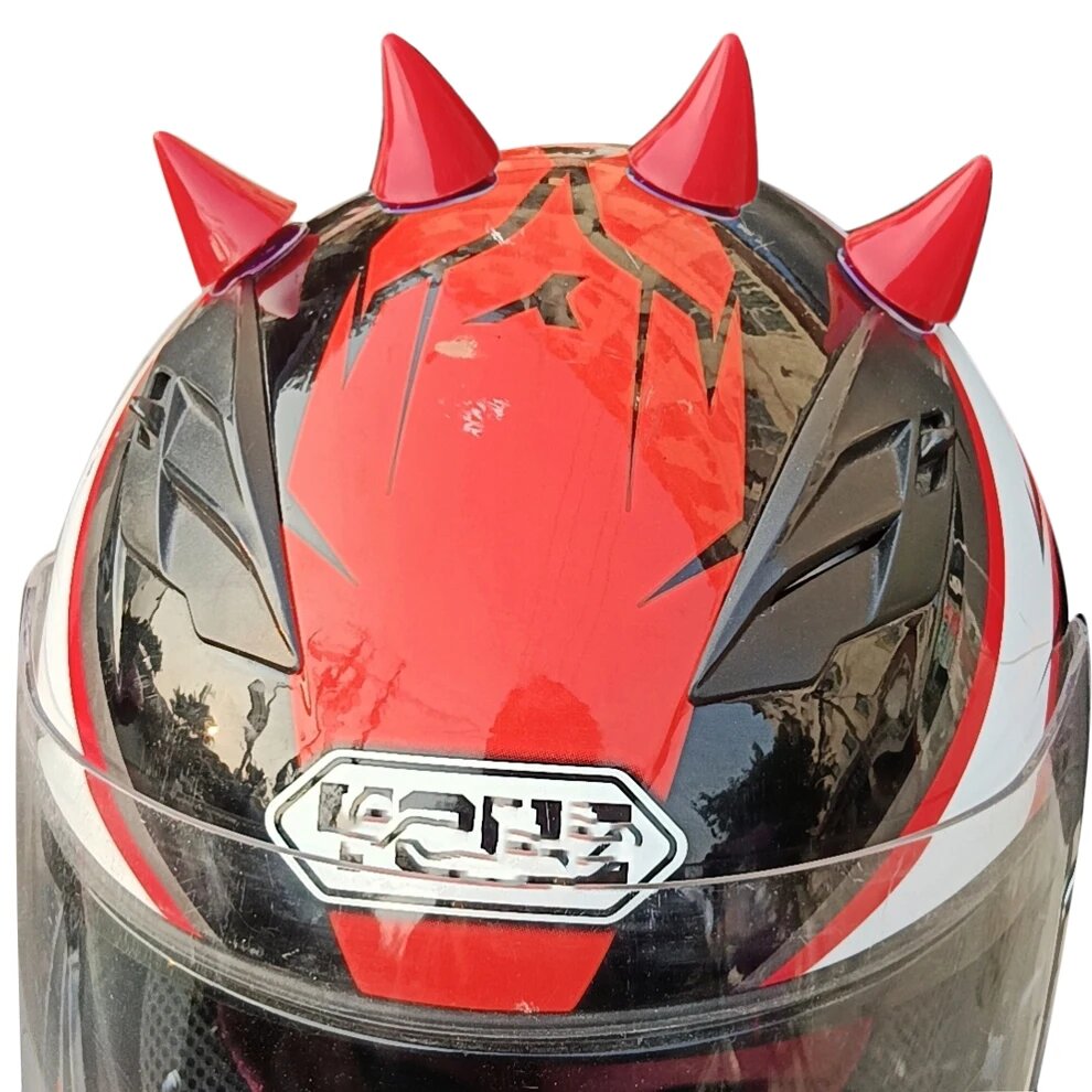 Творческая личность, украшение для мотоциклетного электрического шлема, рога дьявола, аксессуары для мотоциклетного шлема, наклейки, стиль косплея