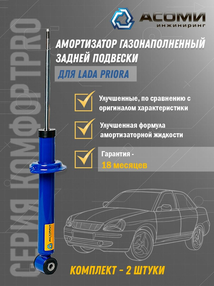 Амортизаторы задние ВАЗ/ лада/ Приора/ LADA Priora 2170; 2171; 2172; 21708