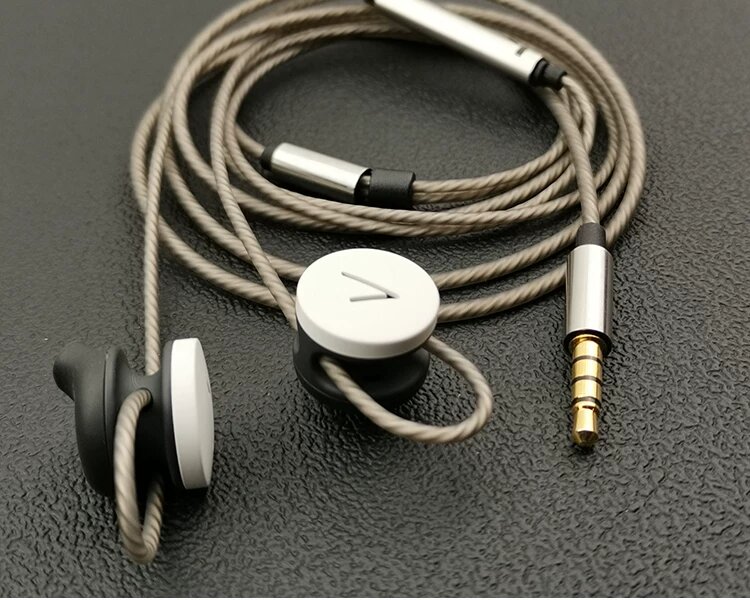 Google Ty Prince Dynamic Hifi Audiophile-Grade Semi-In-Ear Headphones with In-Line Control for Mobile Phones, DIY Cable