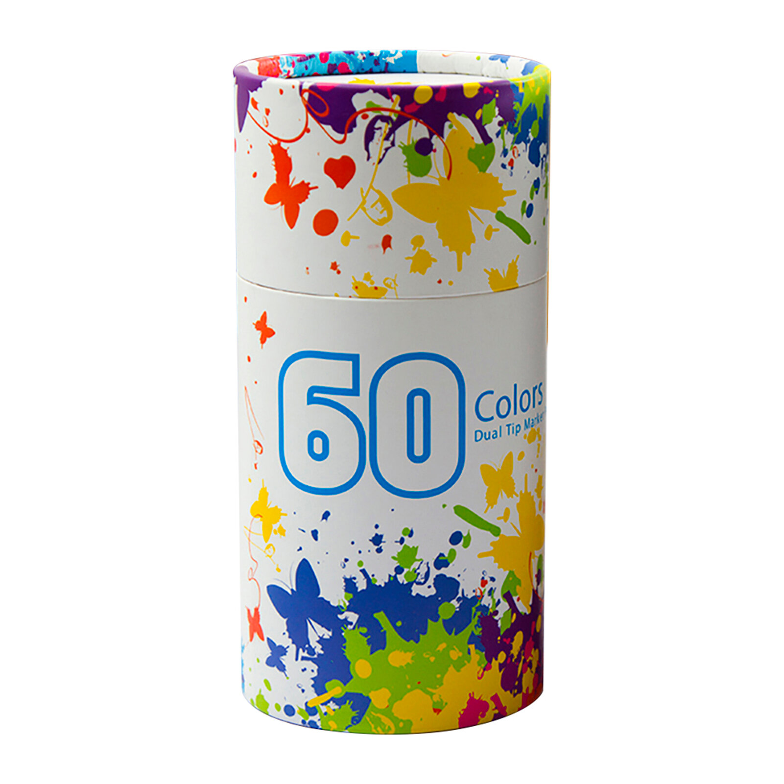 60 Colors Dual Tip Brush Pens Flexible Brush & 0.4mm Fineliner Tip Watercolor Art Markers Set for Children Adults Artists Journaling Drawing Painting Sketching Coloring Calligraphy Writing