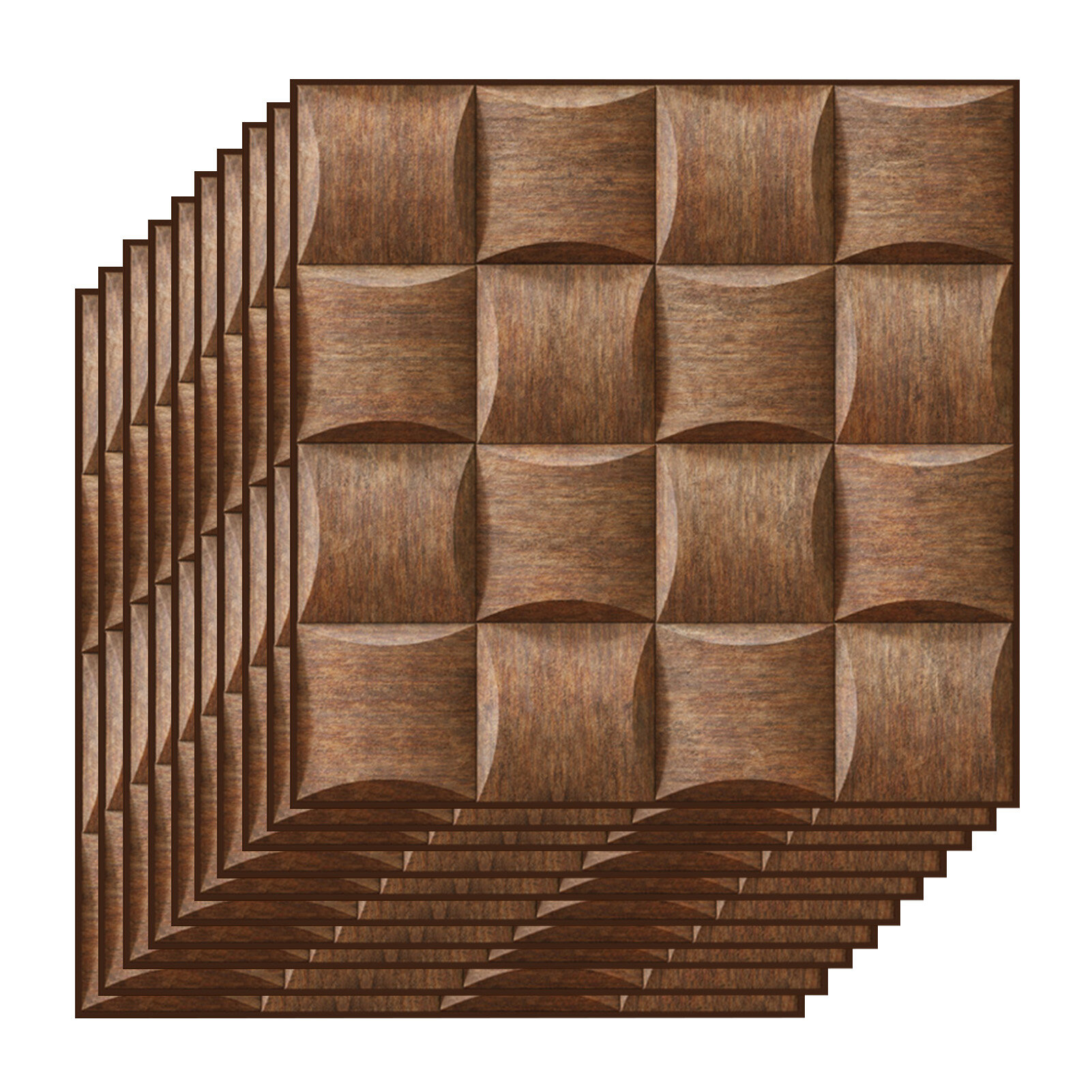 Обои самоклеящиеся наклеиваемые водонепроницаемые влагоустойчивые 3D из ПВХ с принтом Chocolate размером 300*300мм для гостиной ванной кухни столешницы, количество 1 шт или 10 шт (по выбору)