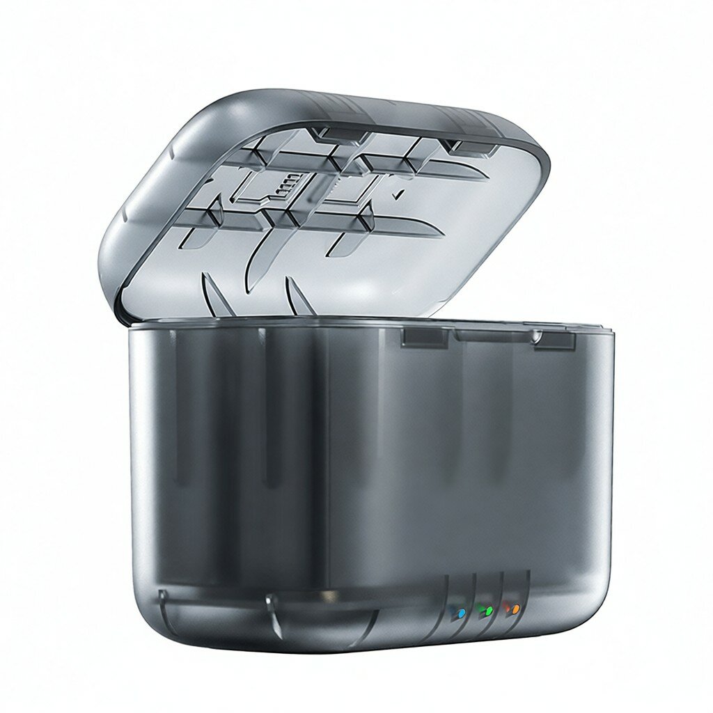 Зарядное устройство для аккумуляторов aMagisn AD13-A, 2 слота, портативная зарядная коробка с слотами для хранения карт TF, замена для аккумуляторов Insta360 X4, материал ABS, интерфейс Type-C, вход 5V 2A, выход 4.35V 1A, время зарядки 2.5H, размеры