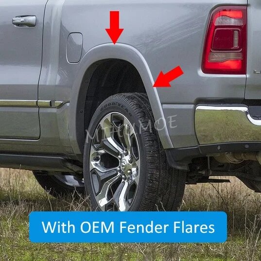 Автомобильные брызговики для 2019 2020 2021 2022 2023 2024 Ram 1500 (с и без расширителей крыльев) With Fender Flares