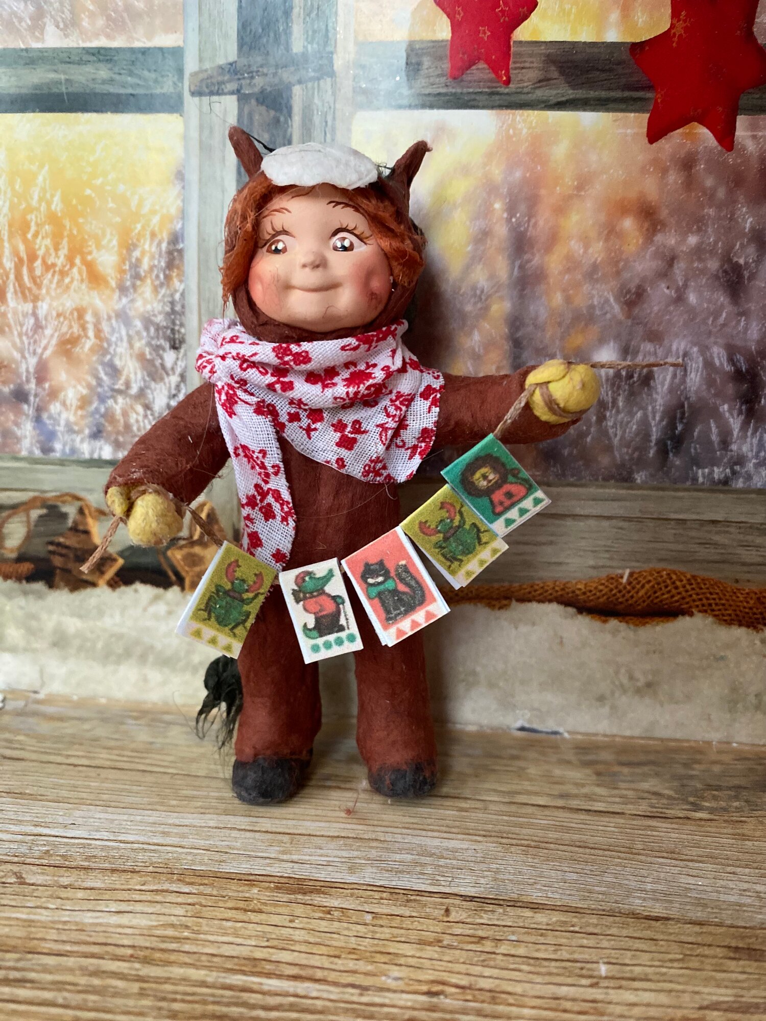 Ватная игрушка Малыш в костюме Лошади .