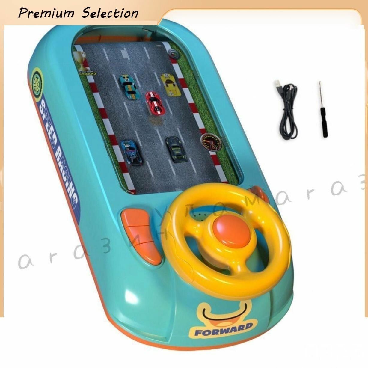 Игровой руль детский с подсветкой, музыкальный бестселлер