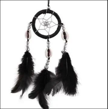 Ловец снов из текстиля Черный, Black