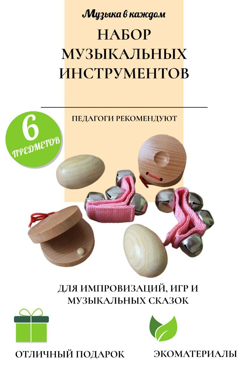 Набор музыкальных инструментов 6 шт.