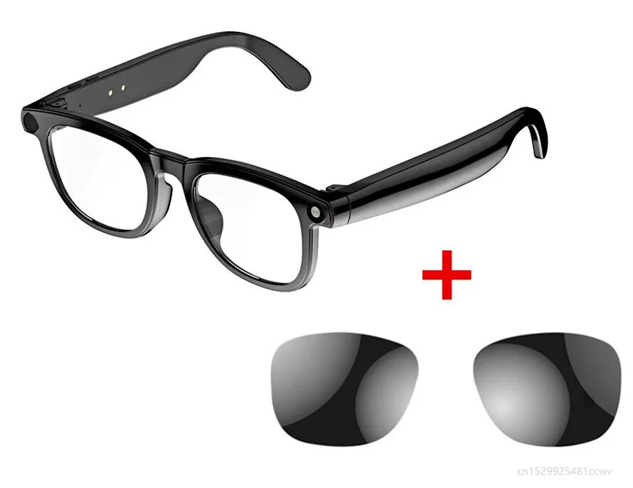 Умные очки с HD-камерой, фото- и видеосъемкой, голосовым управлением, ИИ, Bluetooth-звонками, воспроизведением музыки, спортивные наушники, носимые очки