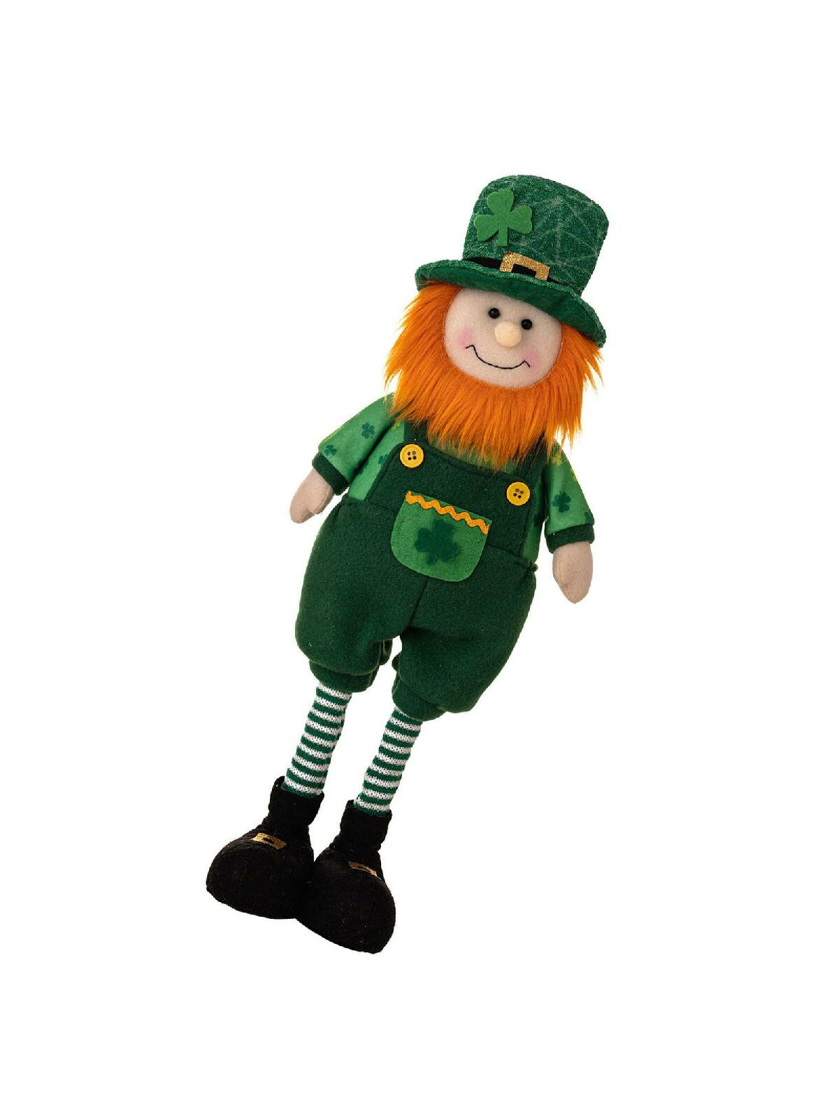Гном на День Святого Патрика Ирландский Лепрекон Украшения Зеленая Выдвижная Кукла