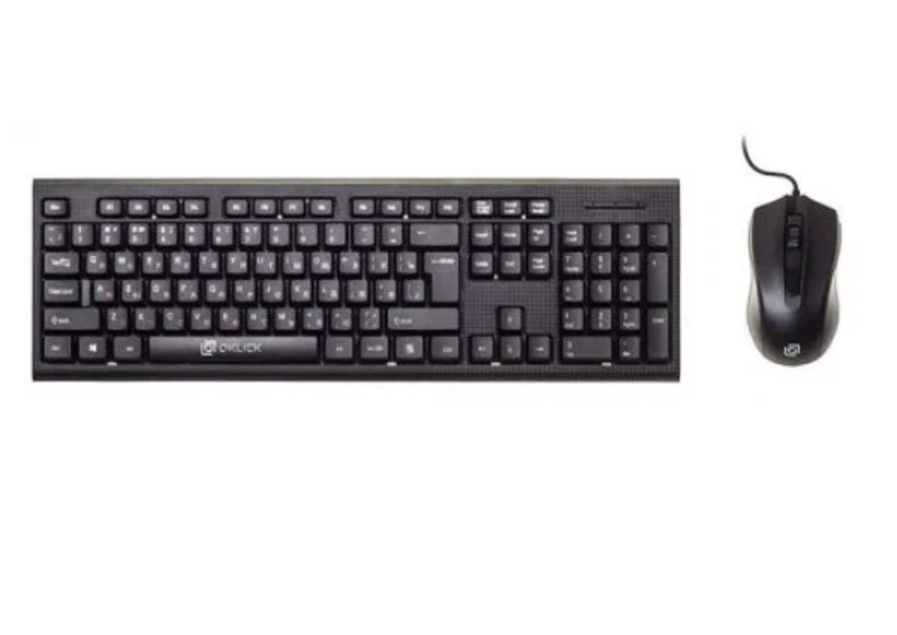 Клавиатура и мышь OKLICK 620M 620М, черные, мембранная, для правой и левой рук