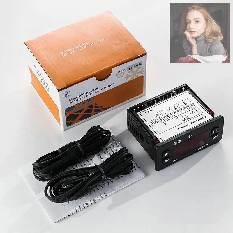 Микропроцессор Elitech ETC-974 для торговых холодильных витрин с 2 датчиками