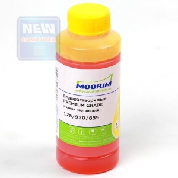 Чернила Moorim HP 178/920/655, для принтеров HP PhotoSmart, водорастворимые, желтые 100 мл