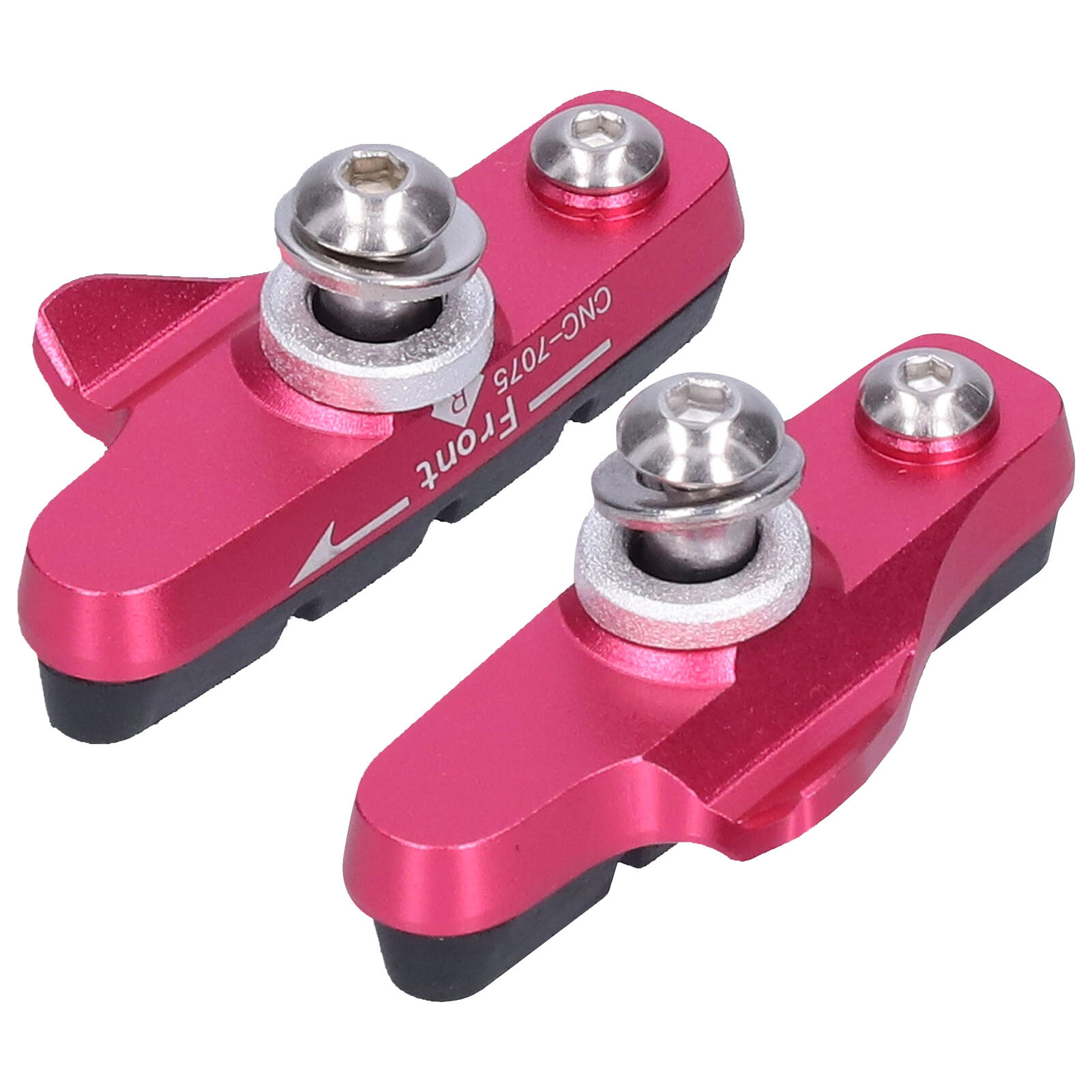 Тормозные колодки ZTTO для шоссейных велосипедов, бесшумные и противоскользящие, резиновые (красные)