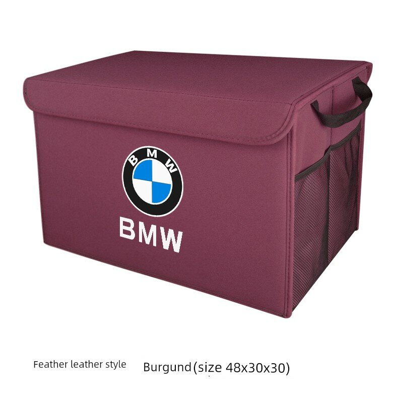 Организатор багажника BMW для X1/X3/X5/X6/X7, 3/5/7 Серии и 6 Серии GT - Бордовая замша с логотипом