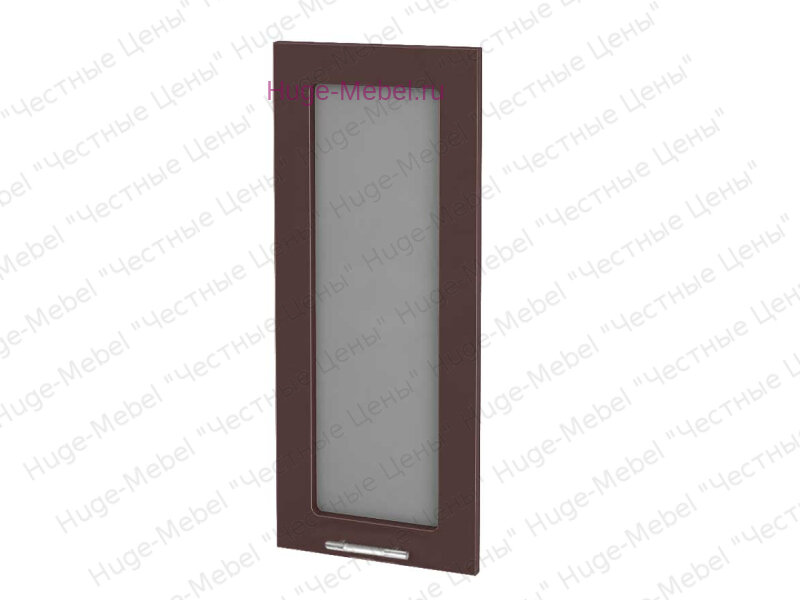 Кухонный фасад Ф-35 шоколад глянец (Ксения) Huge Mebel . Ширина 496 Высота 712. Кухонные фасады