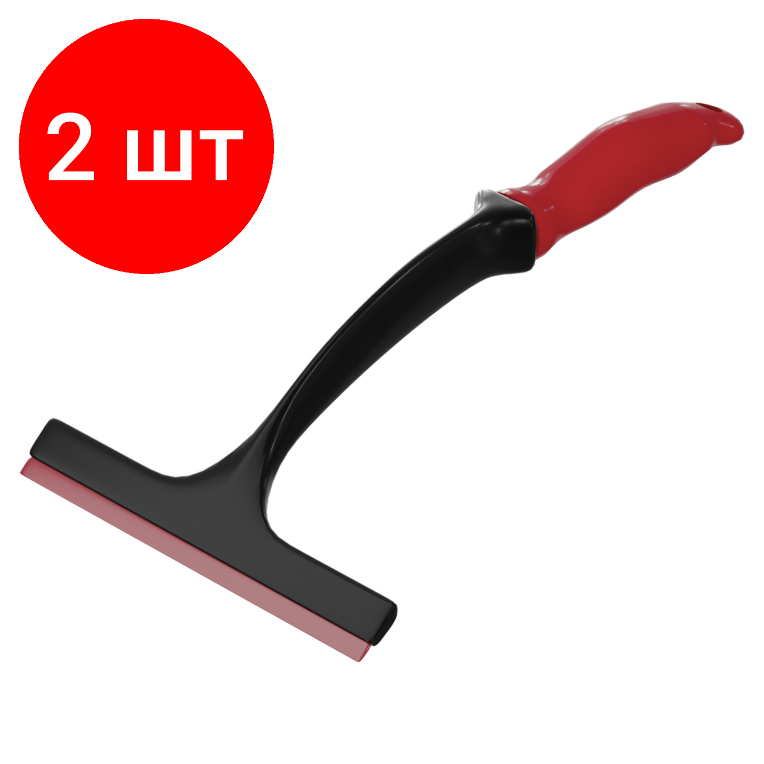 Комплект 2 шт, Водосгон автомобильный, красный, 27 см, OKTAN, А3-01-12, А3-01- 12