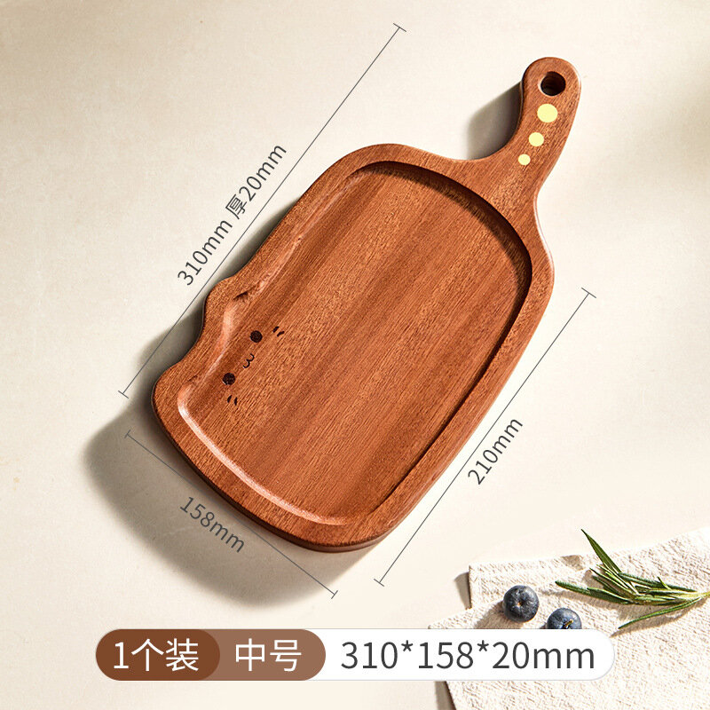 Разделочная доска из черного дерева для стейков, японский стиль, разделочная доска для хлеба, антибактериальная разделочная доска, поднос для западной кухни